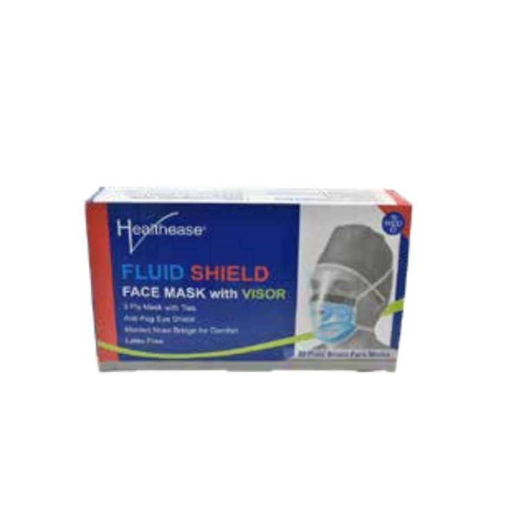 Healthease Fluid Shield Face Mask With Visor – Miktek Scientific